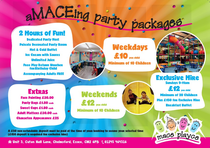 Party Packages - Soft Play Centre Chelmsford